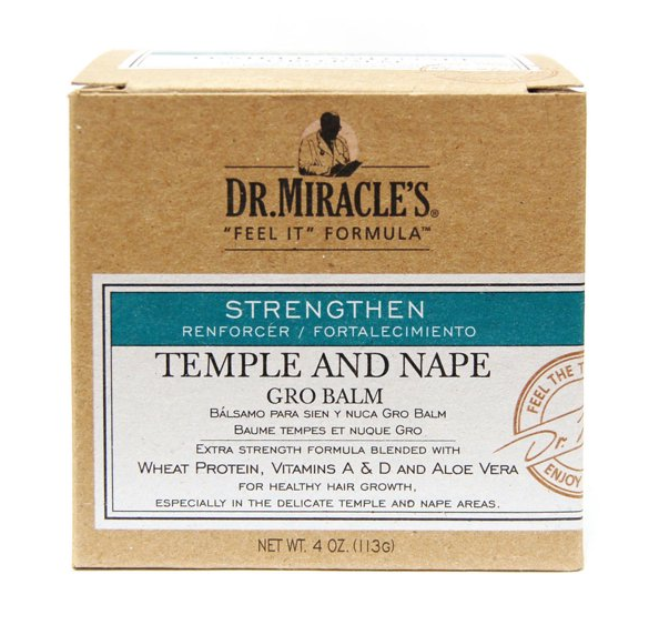 DR MIRACLE'S STRENGTHENING TEMPLE & NAPE GRO BALM 4OZ | Textured Tech