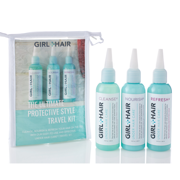 GIRL + HAIR TRAVEL SET (3 X 3. 4fl.oz CLEANSE,NOURISH,& REFRESH ...